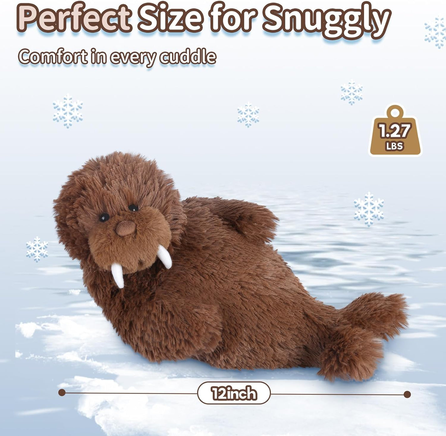 SuzziPals Warming Walrus Stuffed Animals, Microwavable Stuffed Animal ...